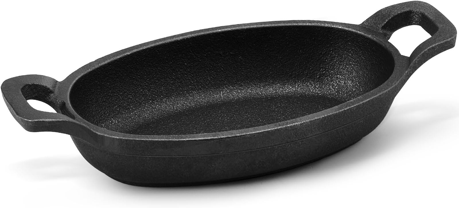 Amazon.com: Uiifan Mini Black Cast Iron Skillet Set 8 oz Small Oval ...