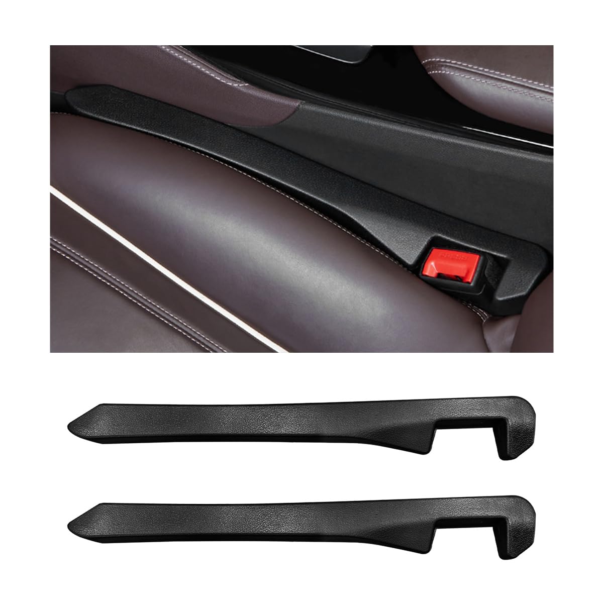 Amazon.com: Gasedin 2PCS Car Seat Gap Filler, Leather Auto Seat Gap ...