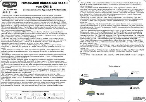 German submarine type XVIIB Walter boats 1144 MICRO-MIR 144-006 – Yaxa ...