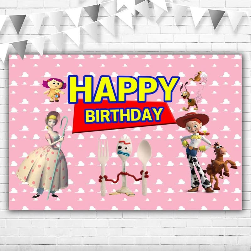 Toy Story Backdrop For Girls 5x3ft Pink Toy Story Cloud | Desertcart Cyprus