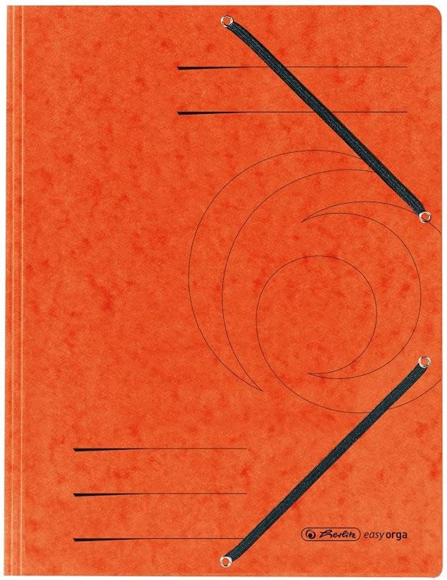 Herlitz 10843878 Einschlagmappe A4 aus Colorspankarton mit Gummizug ...