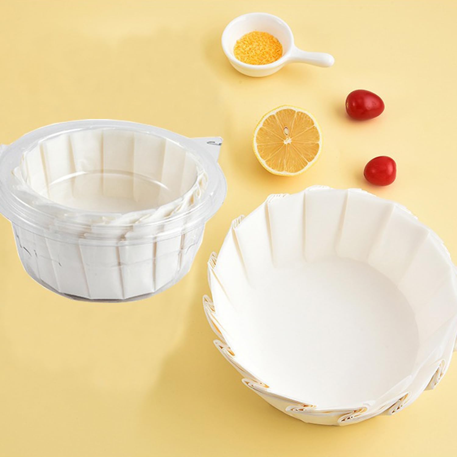 Amazon.com: 50pcs 8 Inch Disposable Parchment Paper Basques Cake Paper ...