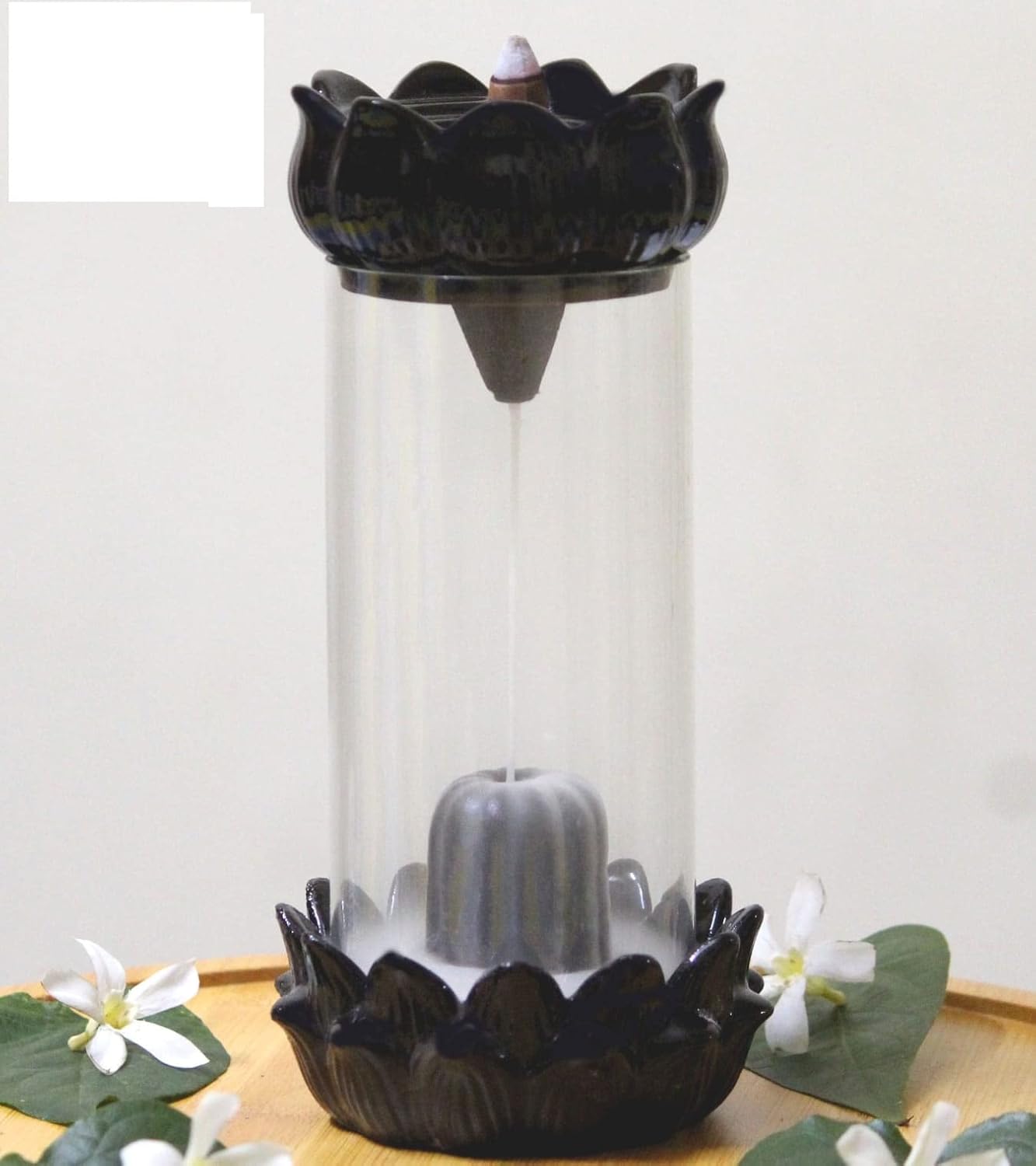 KR ENTERPRISES Glass Back Flow Smoke Fountain Shivling Incense Holder-1 ...