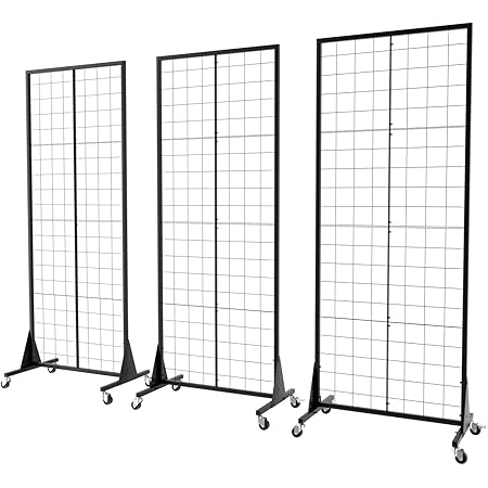 Amazon.com: Sturdy Grid Wall Panels with T-Base Floorstanding on Wheels ...