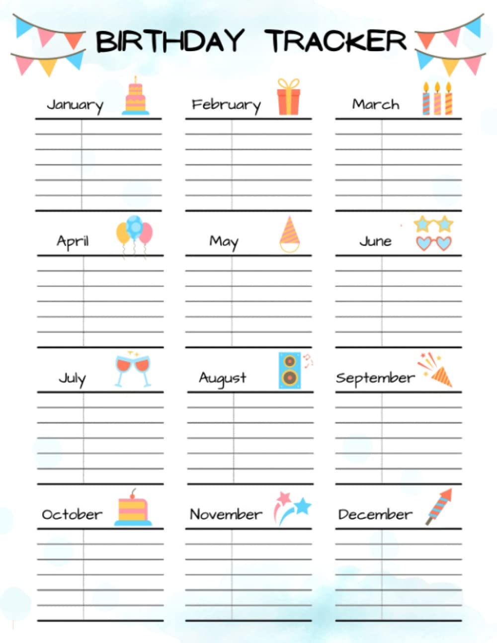 Amazon.com: Birthday Tracker: Birthday Reminder Book Perpetual Calendar ...