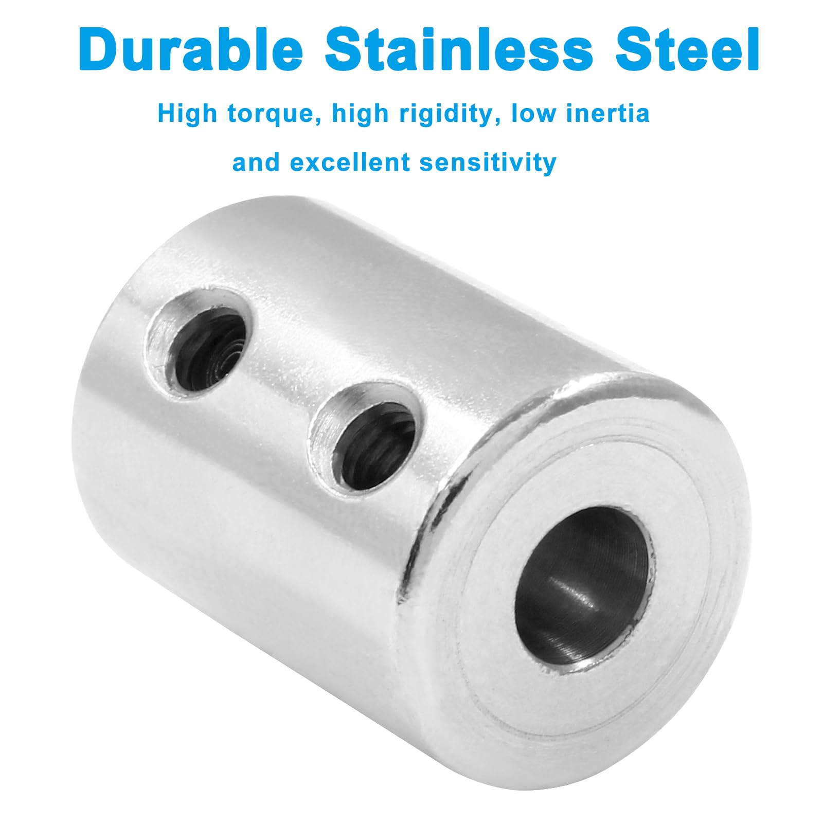 Snapklik.com : 2 Pcs Bore Rigid Coupling Set 6mm To 10mm Shaft Coupler ...