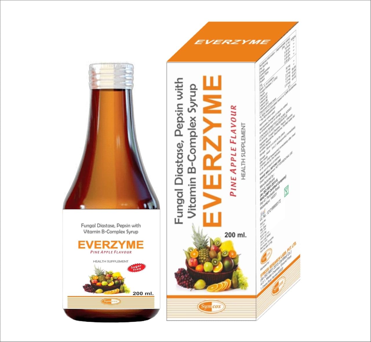 SYMCOX Everzyme Syrup 200ml For Healthy Digestion, Helps to Improve ...
