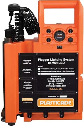 Plasticade Flagger Lighting Station & Work Area Light, 4,000 Lumens ...