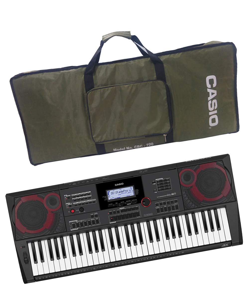 Casio CT-X9000IN 61-Key Portable Keyboard with Carry Case (Olive Green ...