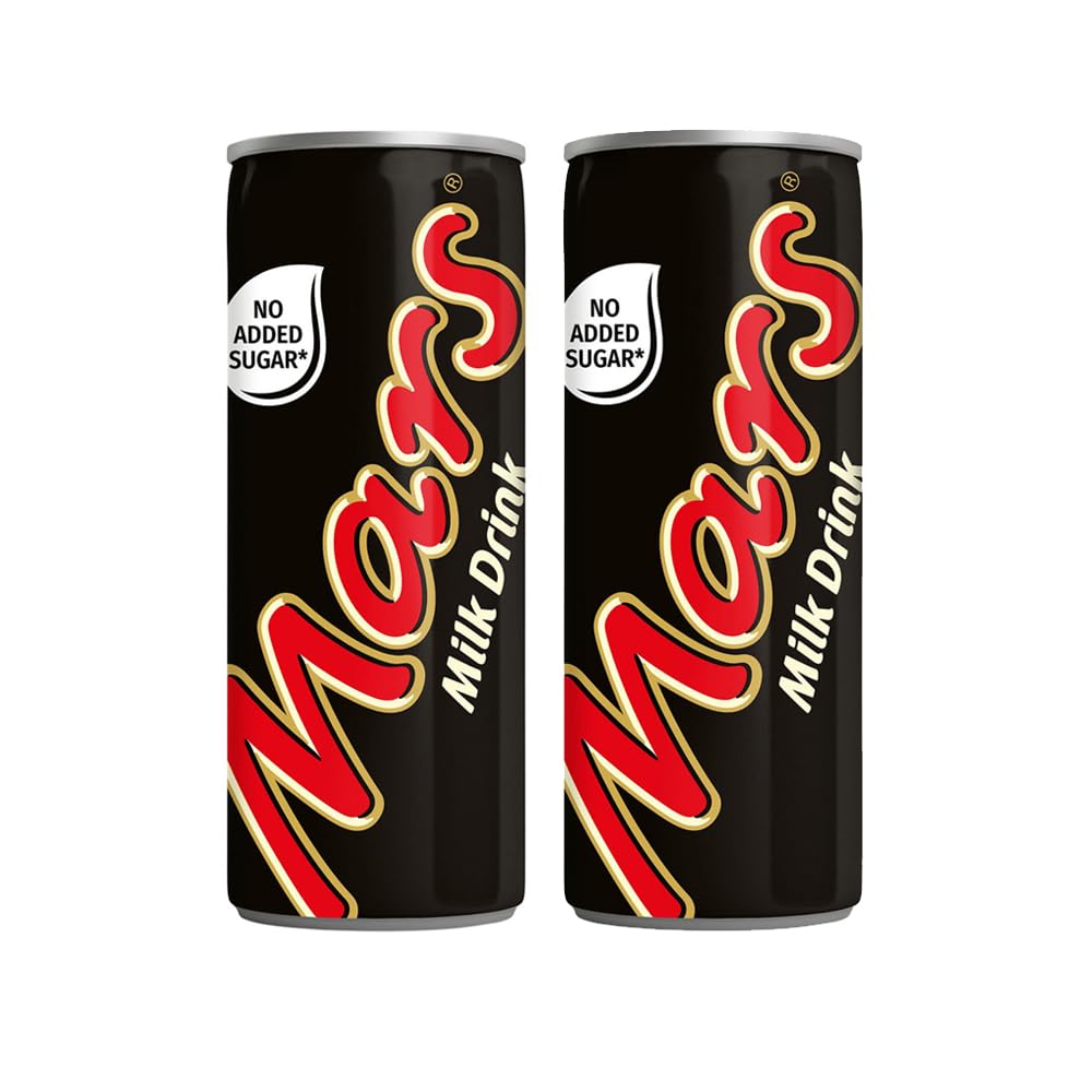 Mars Milk Chocolate Drink Cans 2 x 250ml - No Added Sugar Drinks ...