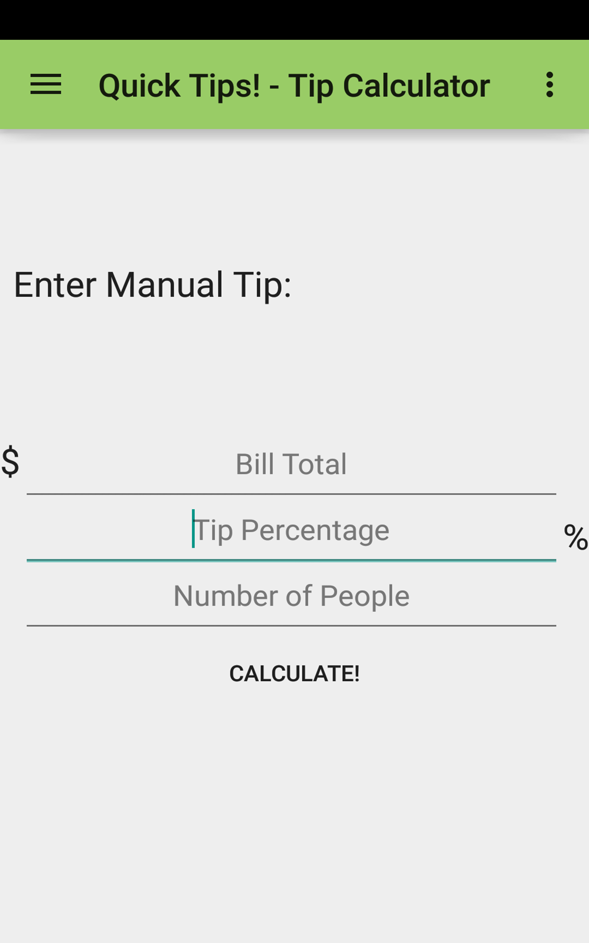 Quick Tips! - Free Tip Calculator - App on Amazon Appstore
