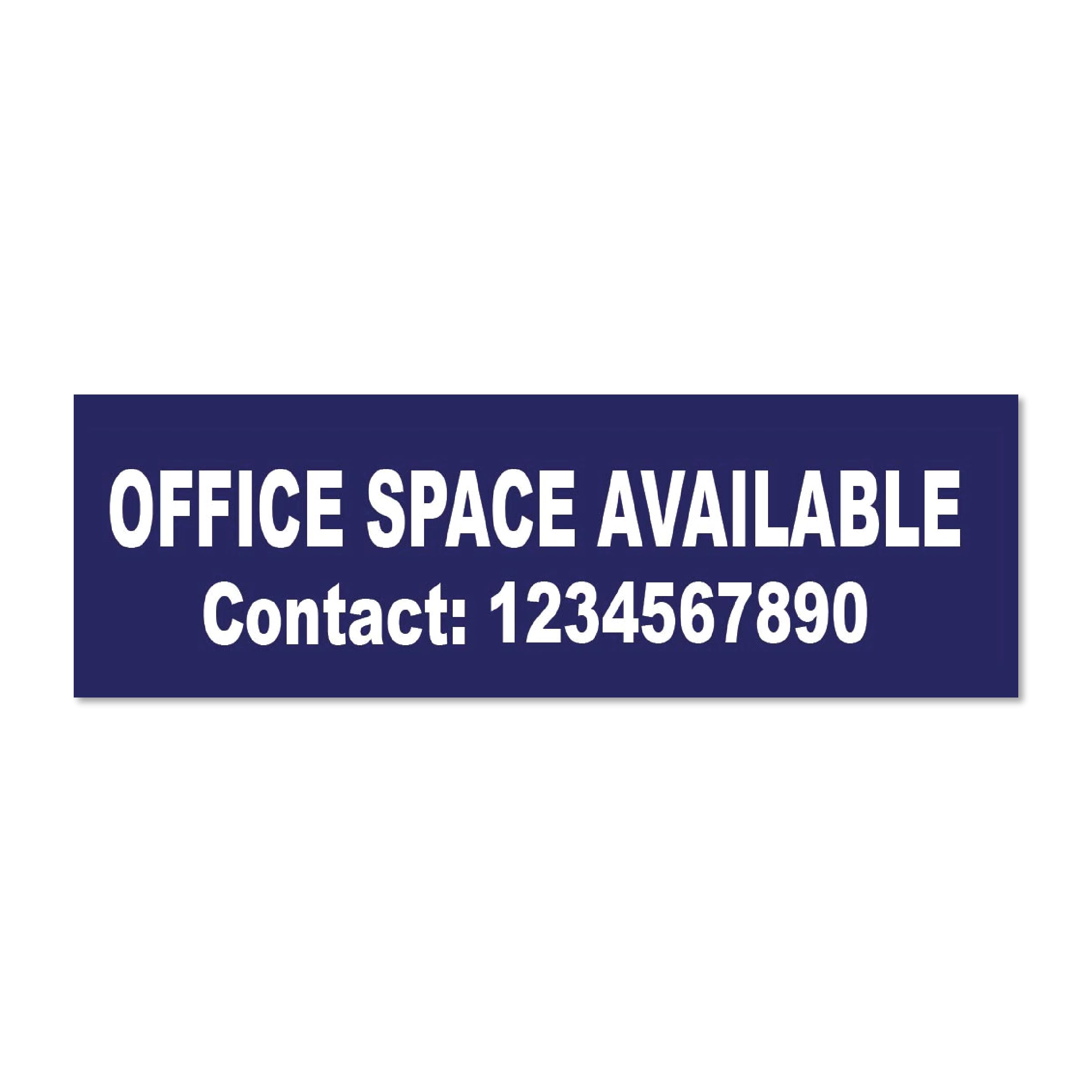 Buy SIGN EVER™ Office Space Available 3mm Sign Board With Custom ...