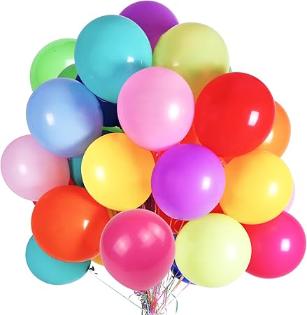 Amazon.com: Jsocoah Balloons Assorted Colors, 12 Inches (120 Pack ...