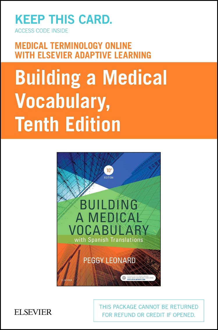 Medical Terminology Online with Elsevier Adaptive Learning for Building ...