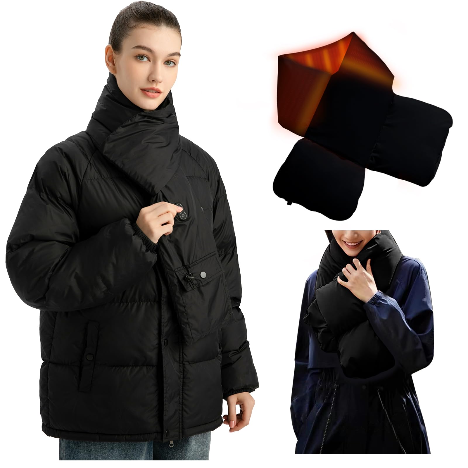 Amazon.com: Heated Scarf for Women & Men Rechargeable(No Included ...