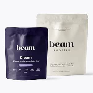 Amazon.com: Beam Dream Sleep Powder, Sleep Aid Grass Fed Whey Protein ...