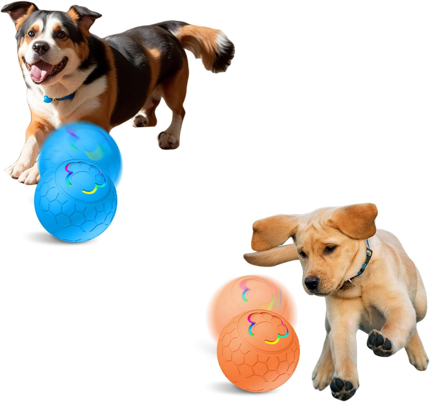 Pet Supplies : morhandisn 2 Packs Smart Interactive Dog Ball, Auto ...