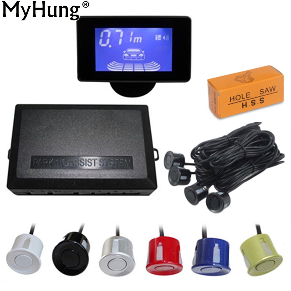 Buy Auto Parktronic LCD Car Parking Sensor kit Front and Back with 4 ...