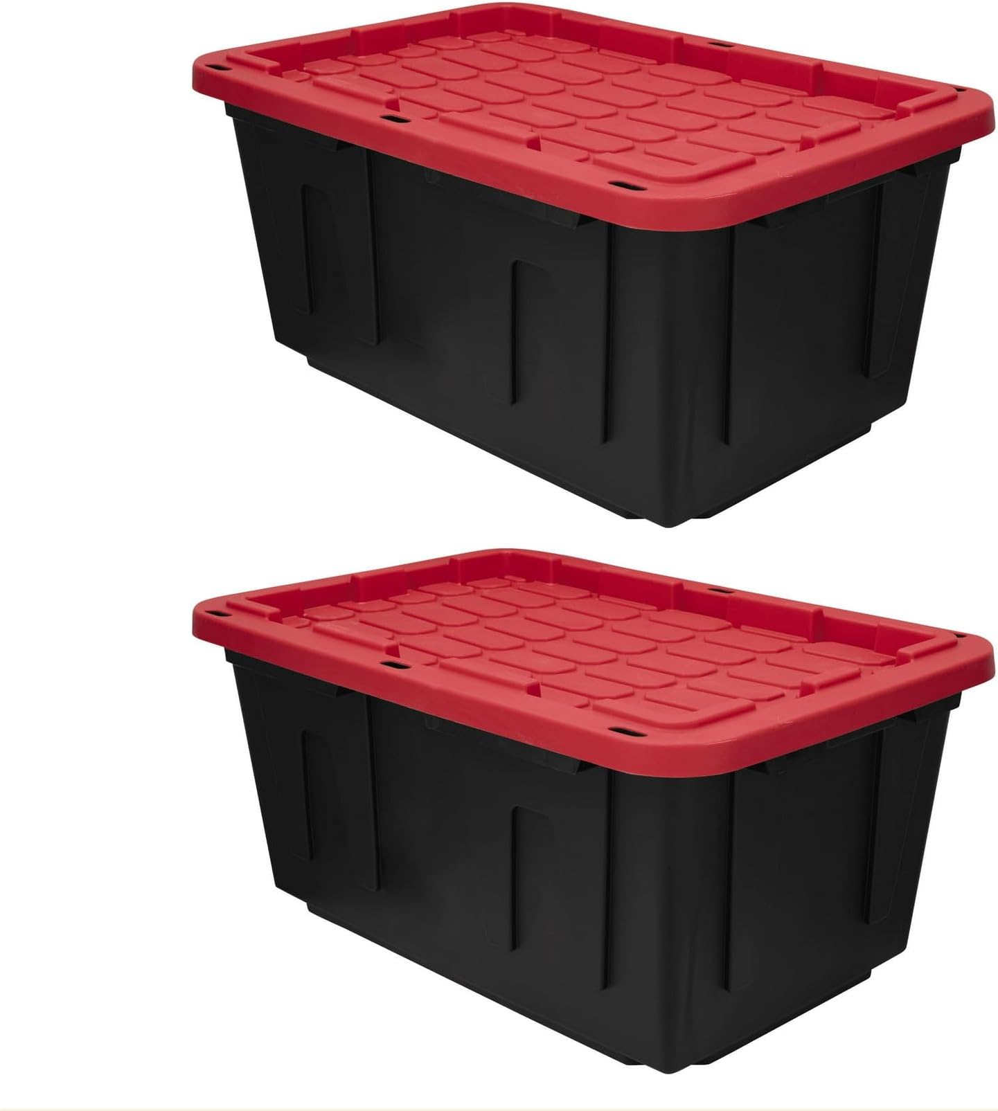 Amazon.com - 27 Gal Industrial Tote,Pack of 2 red Plastic storage bins ...