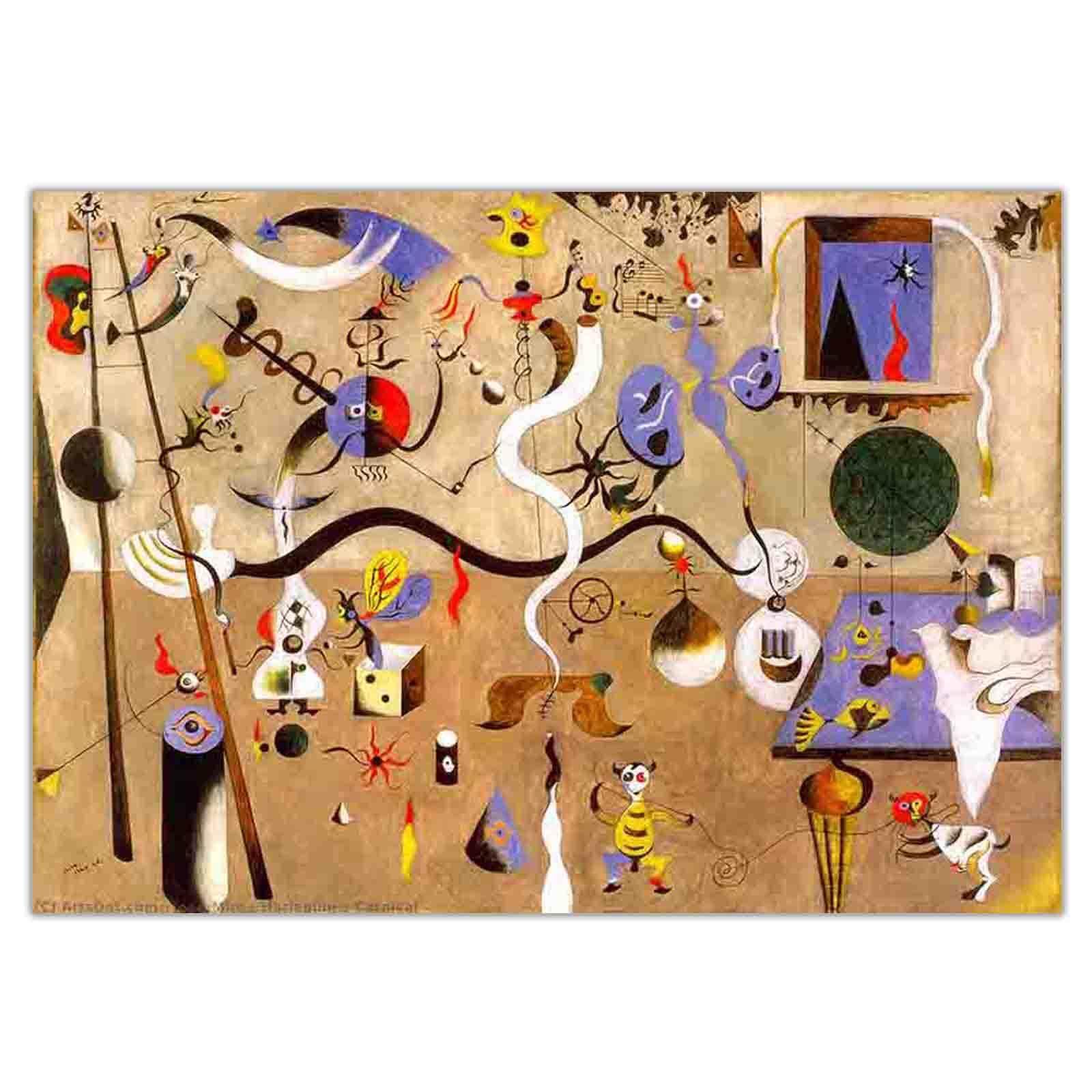 Amazon.com: Joan Miro Wall Art - Carnival of Harlequin Poster - Famous ...