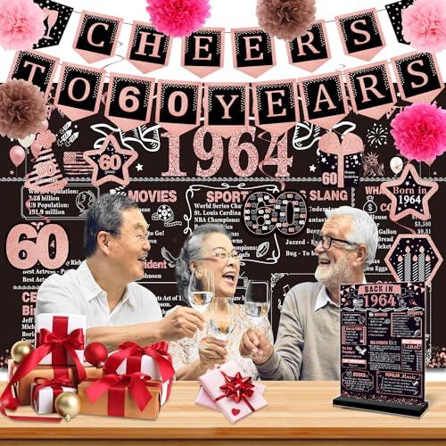 Snapklik.com : 60th Birthday Decorations For Women,16PCS Back In 1964 ...