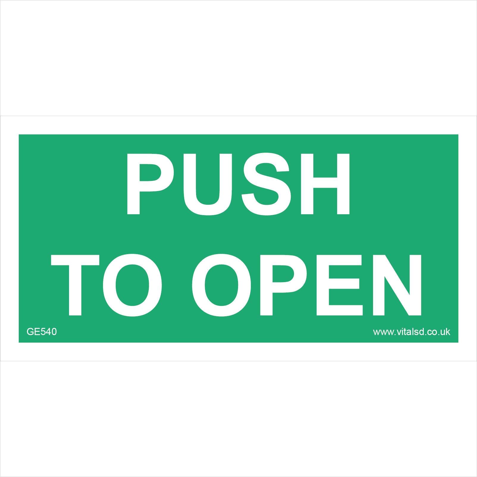 GE540 Push To Open SIGN Door Plaque electric automatic slide bolt ...