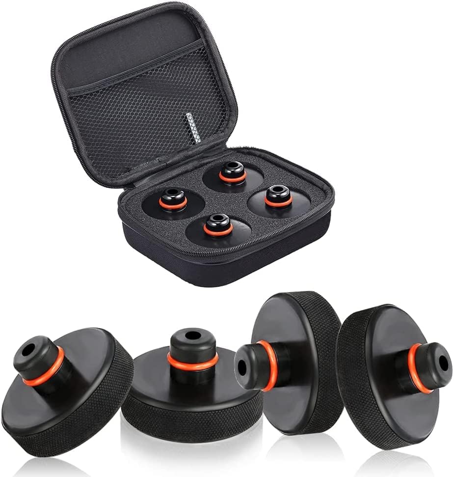 Chirano Lifting Jack Pad for Tesla Model 3/S/X/Y, 4 Pucks with Storage ...