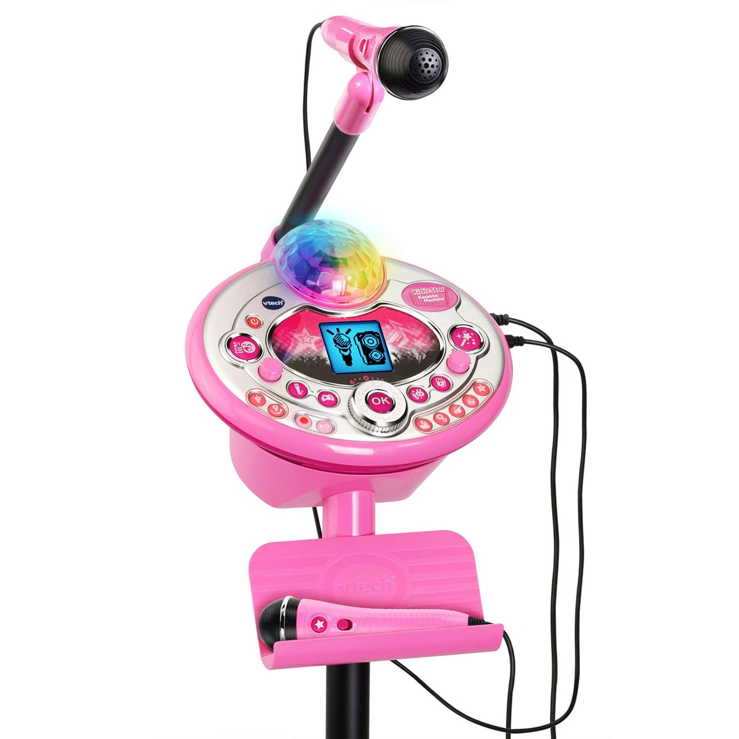 VTech Kidi Star Karaoke System 2 Mics with Mic Stand & AC Adapter, Pink ...