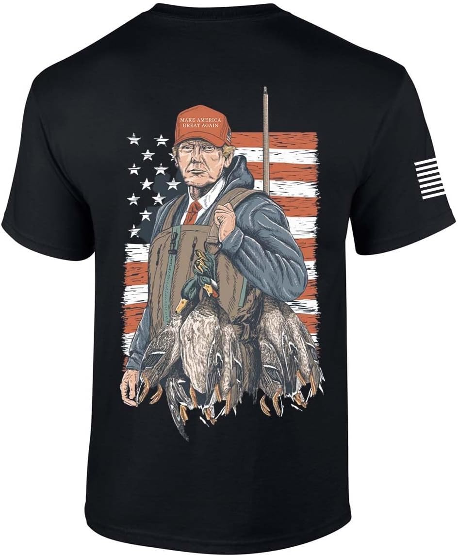Patriot Pride Trump Hunting T-Shirt Trump Duck Hunting Patriotic ...