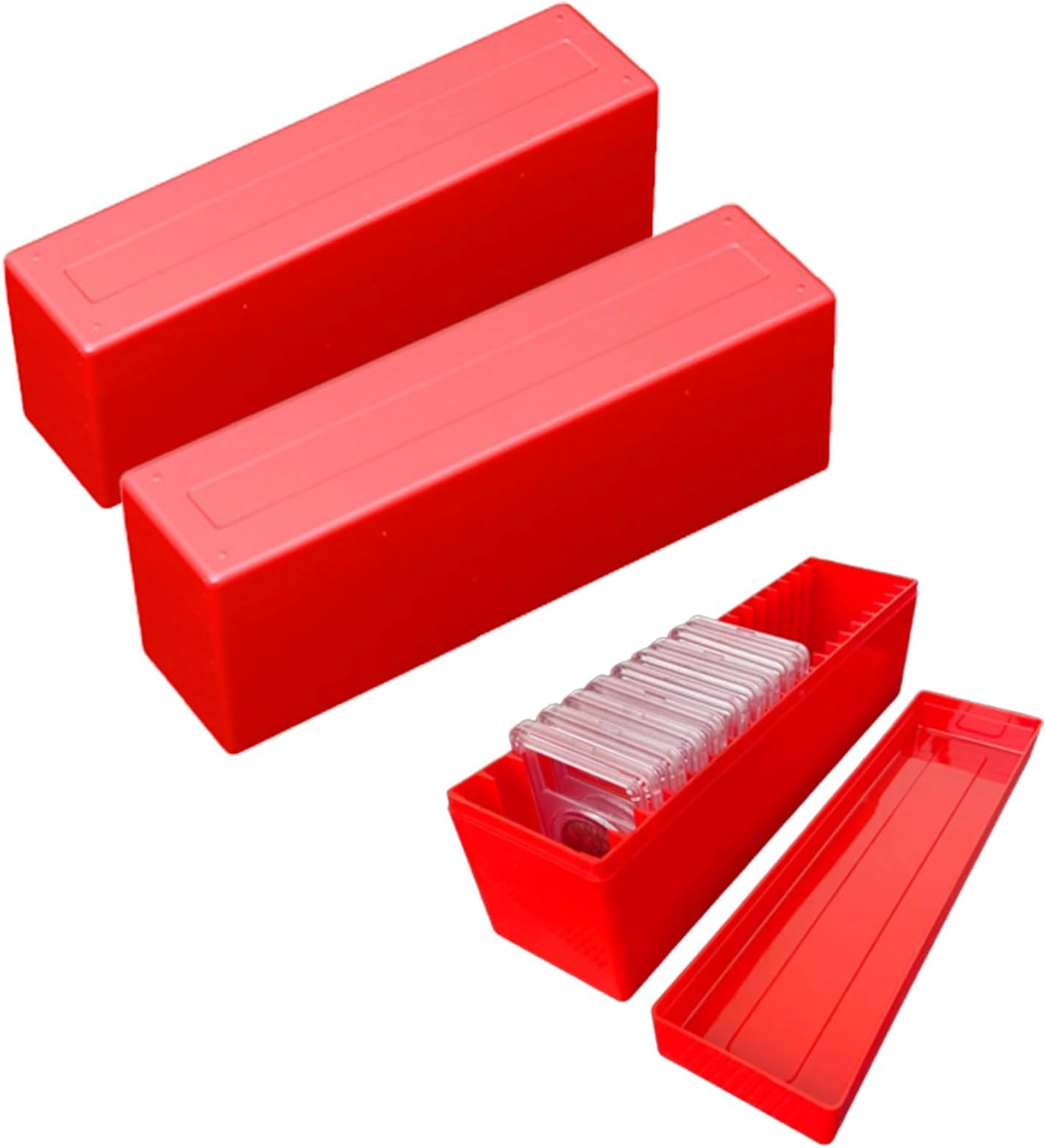 Amazon.com: MUDOR 4 Pack Coin Slab Storage Box, Plastic Case Compatible ...