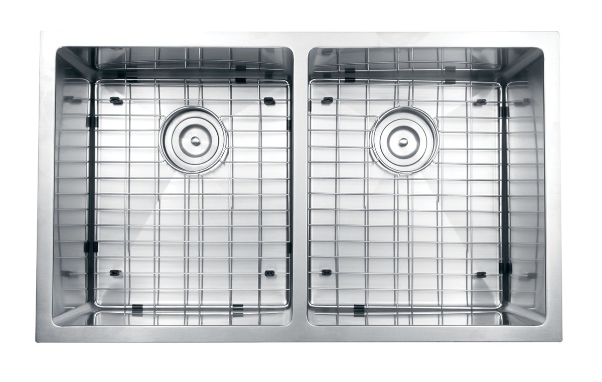 Starstar 50/50 Double Bowl Kitchen Sink Bottom Two Grids, Stainless ...