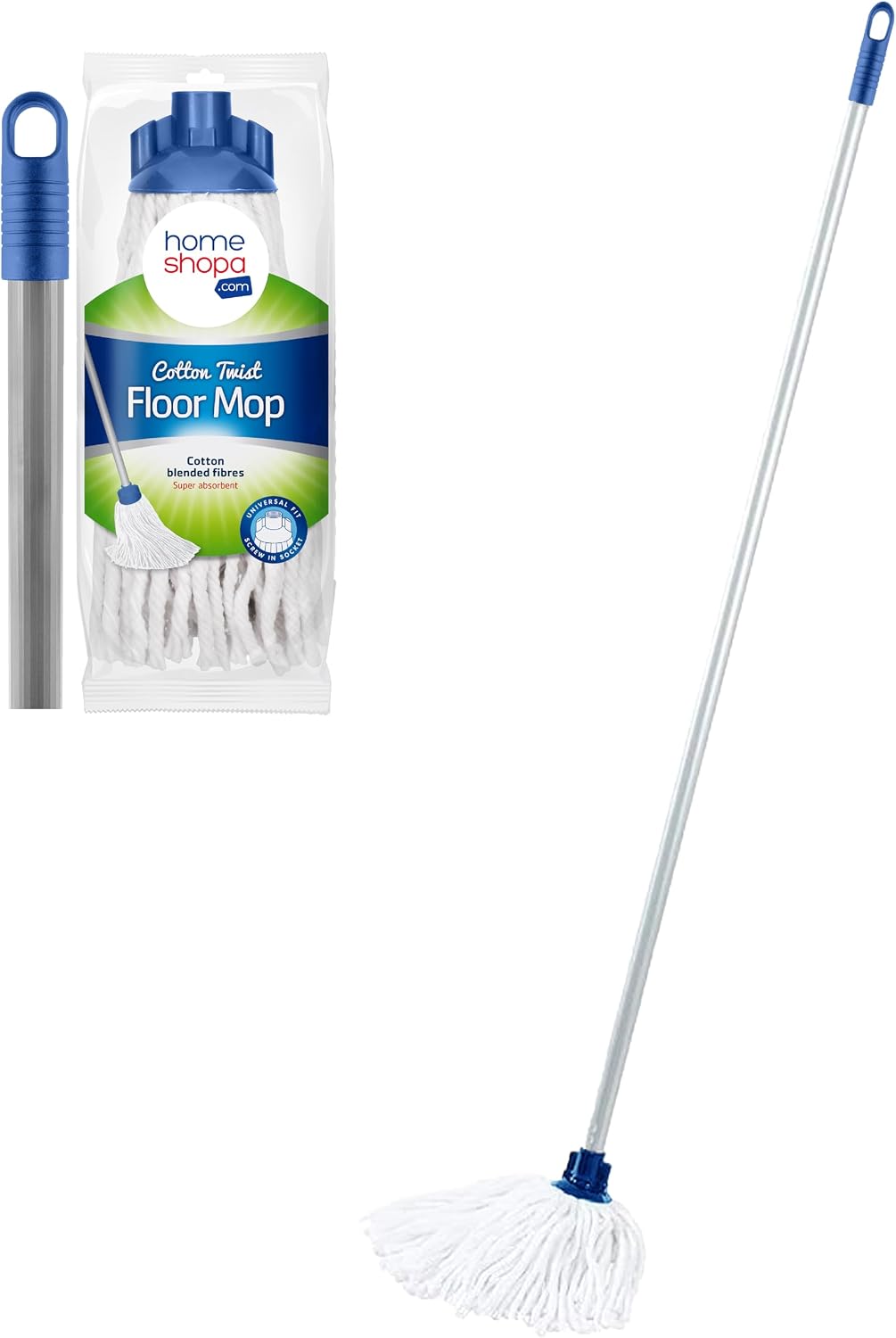 HOMESHOPA Heavy Duty Floor Cleaning Mop, Super Absorbent Cotton Mop ...