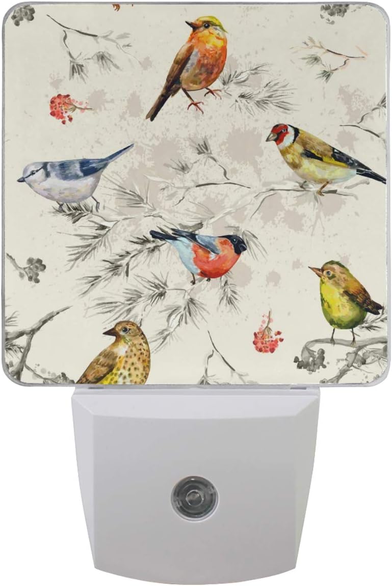 Naanle Retro Bird LED Plug-in Night Light 2 Pack, Retro Bird Night ...