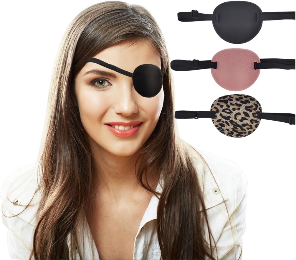 Amazon.com: VEEJION 3PCS Eye Patch Medical Adjustable Eye Patches for ...