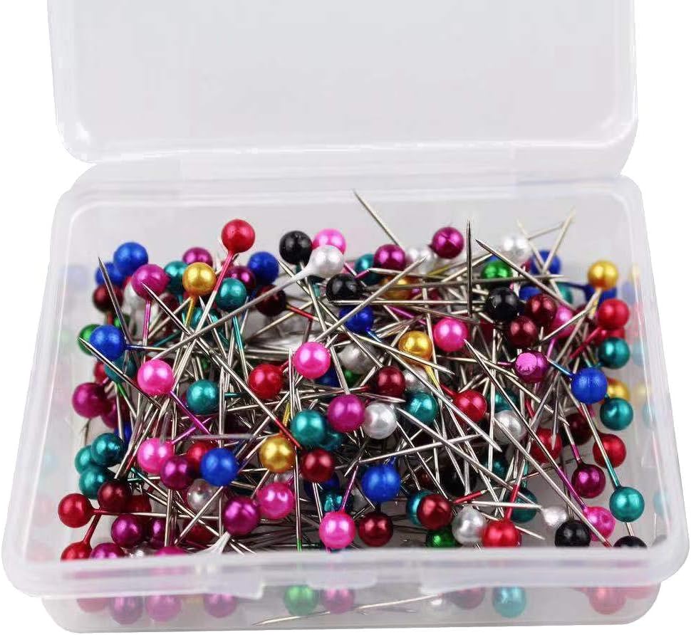 Harlington Group Dressmaking Pins - 200 PCs Round Pearl Head for ...