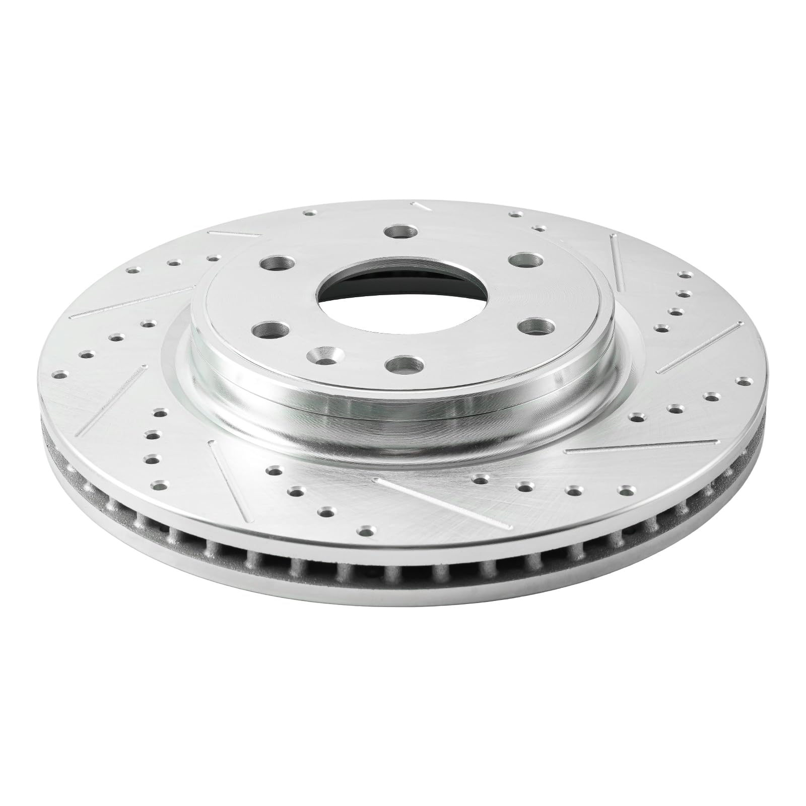 PHILTOP 55150+D1169 Front Drilled and Slotted Disc Brake Rotor and ...