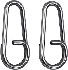 Amazon.com : QISHUO Swivel Stainless Fishing Snap Freshwater High Strength Snap Swivels ...