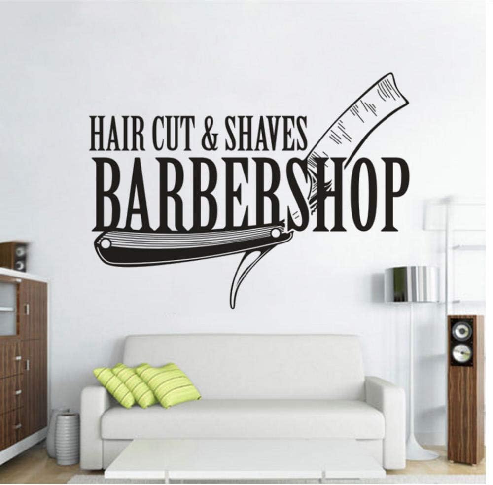 smyzll Corte de Pelo Afeitado Etiqueta de la Pared de Vinilo Decoración ...
