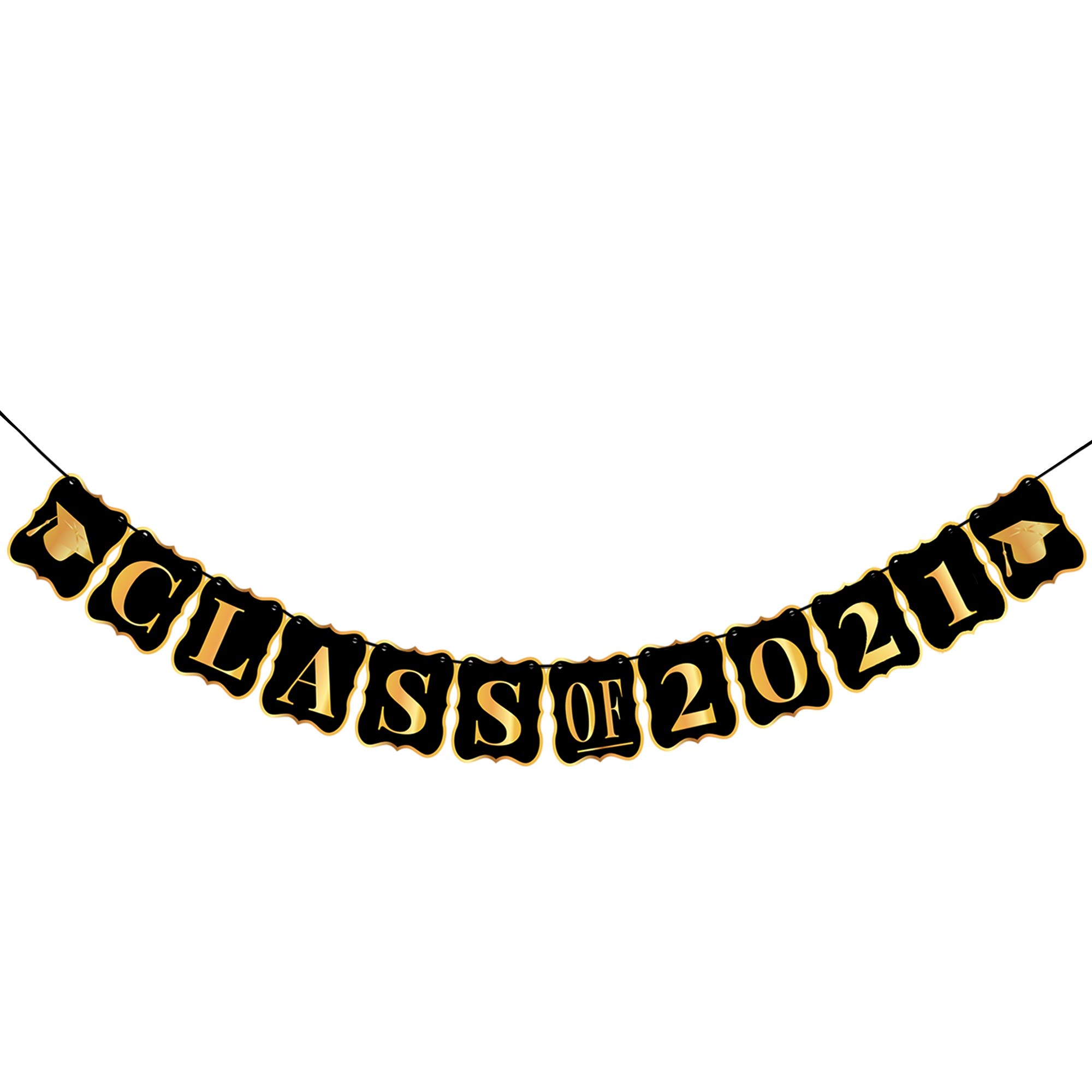 Buy Class of 2021 Graduation Banner - NO DIY | Large 8x6 Inch, Shiny ...
