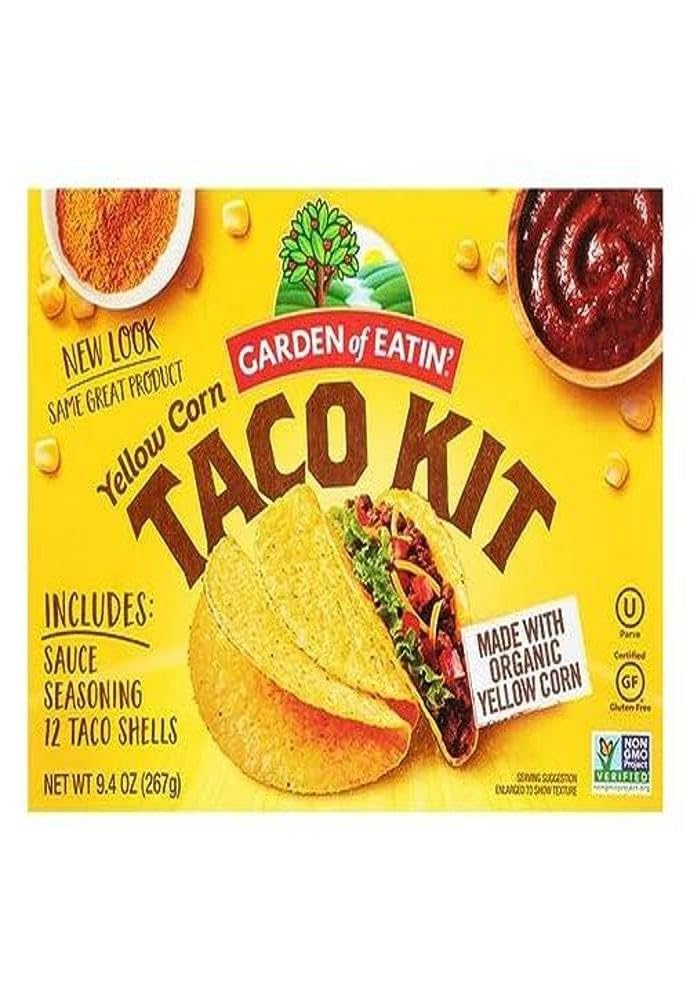 Amazon.com: Garden of Eatin' Taco Dinner Kit, Yellow Corn, 12 Taco ...