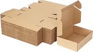 HORLIMER 50 Pack 7x5x2 Inch Small Cardboard Boxes for Posting (17.8x12 ...