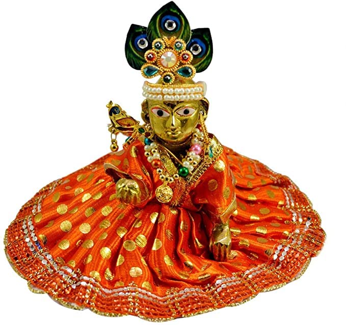 Buy Roxtek Laddu Gopal Statue Pital Brass Murti with Dress Combo for ...