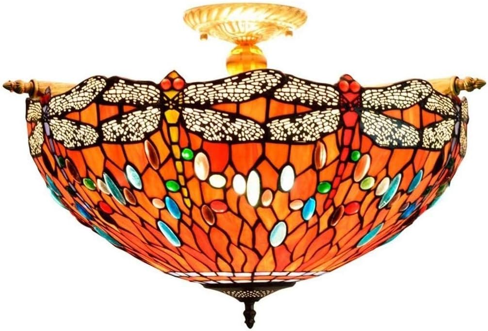 Tiffany Ceiling Light Tiffany Hanging Lamp Tiffany Style Dragonfly ...