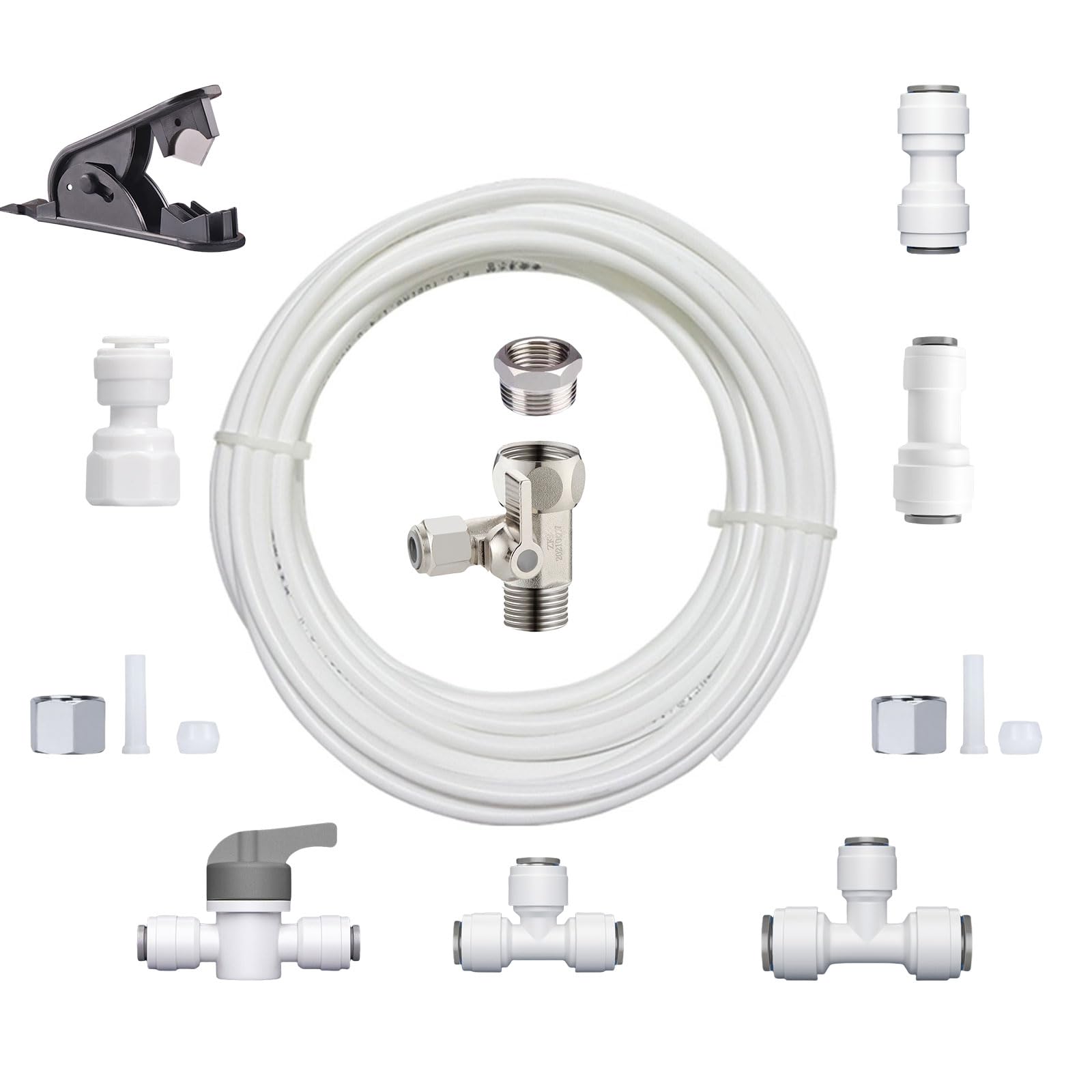 Amazon.com: Refrigerator Water Line Kit Connection and 1/4 Compression ...