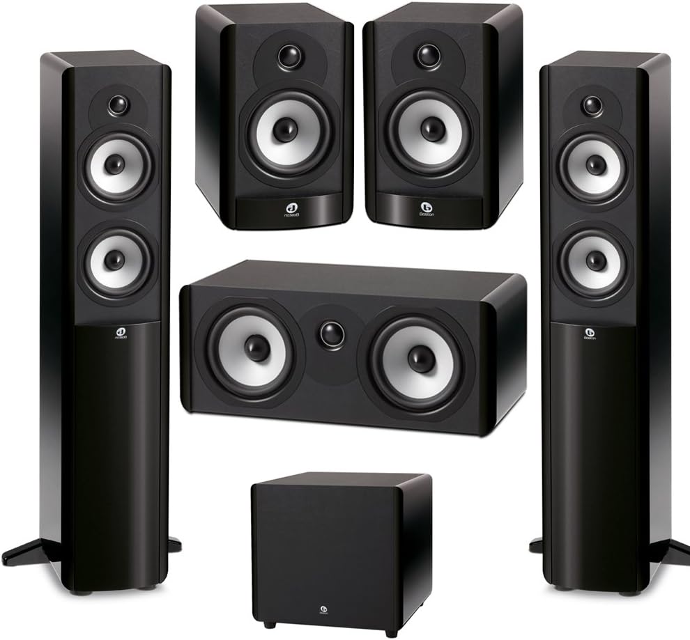 Boston Acoustics 5.1 System with 2 A250 Floorstanding Speakers, 1 A225C ...