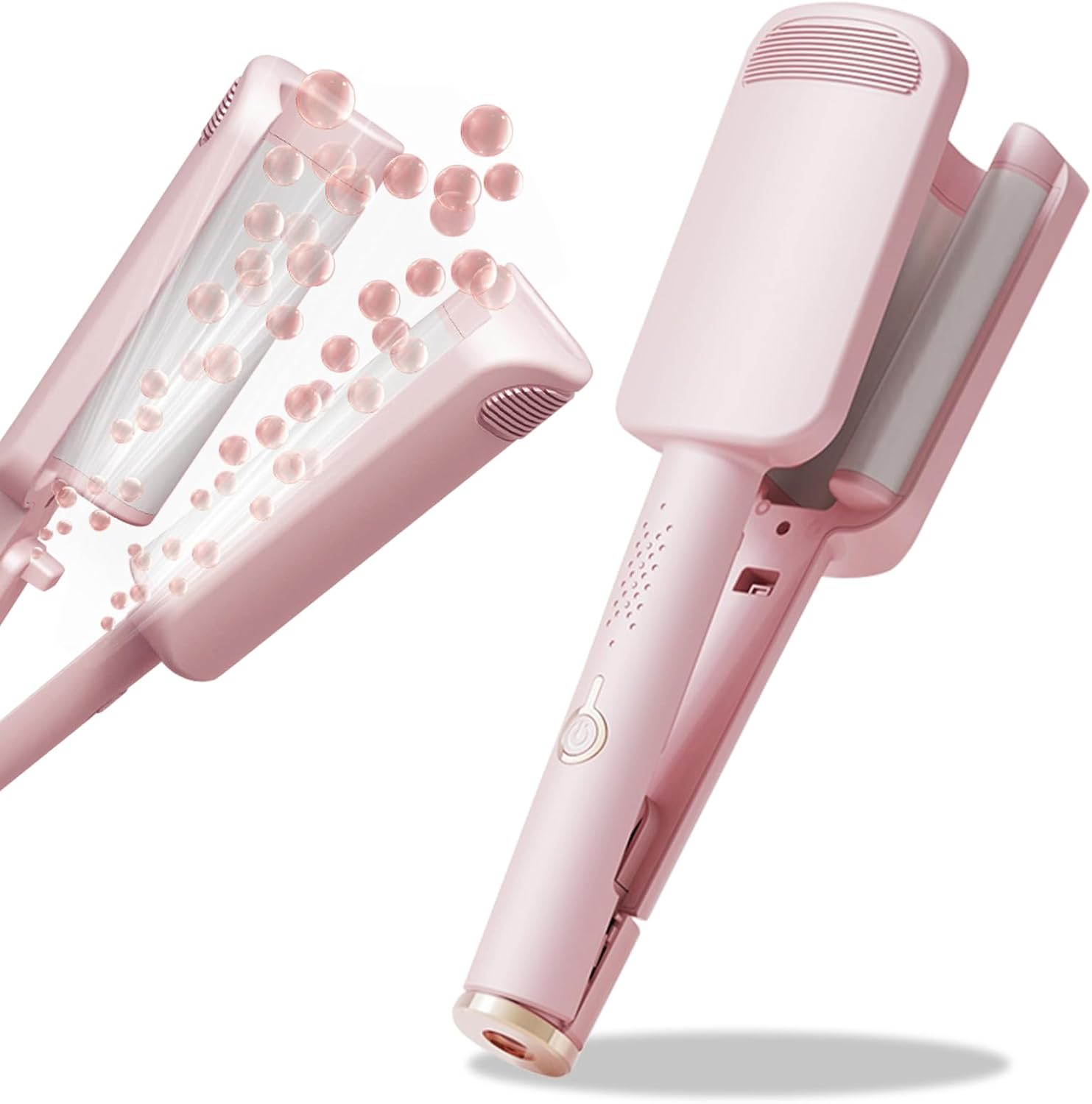 3-Barrel Wave Hair Curler & Crimper – 1.25 Inch Ceramic Curling Wand ...