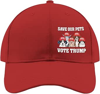 Vote Trump Save Our Pets Cats Dogs Trump 2024 President Sun Hat Mens ...