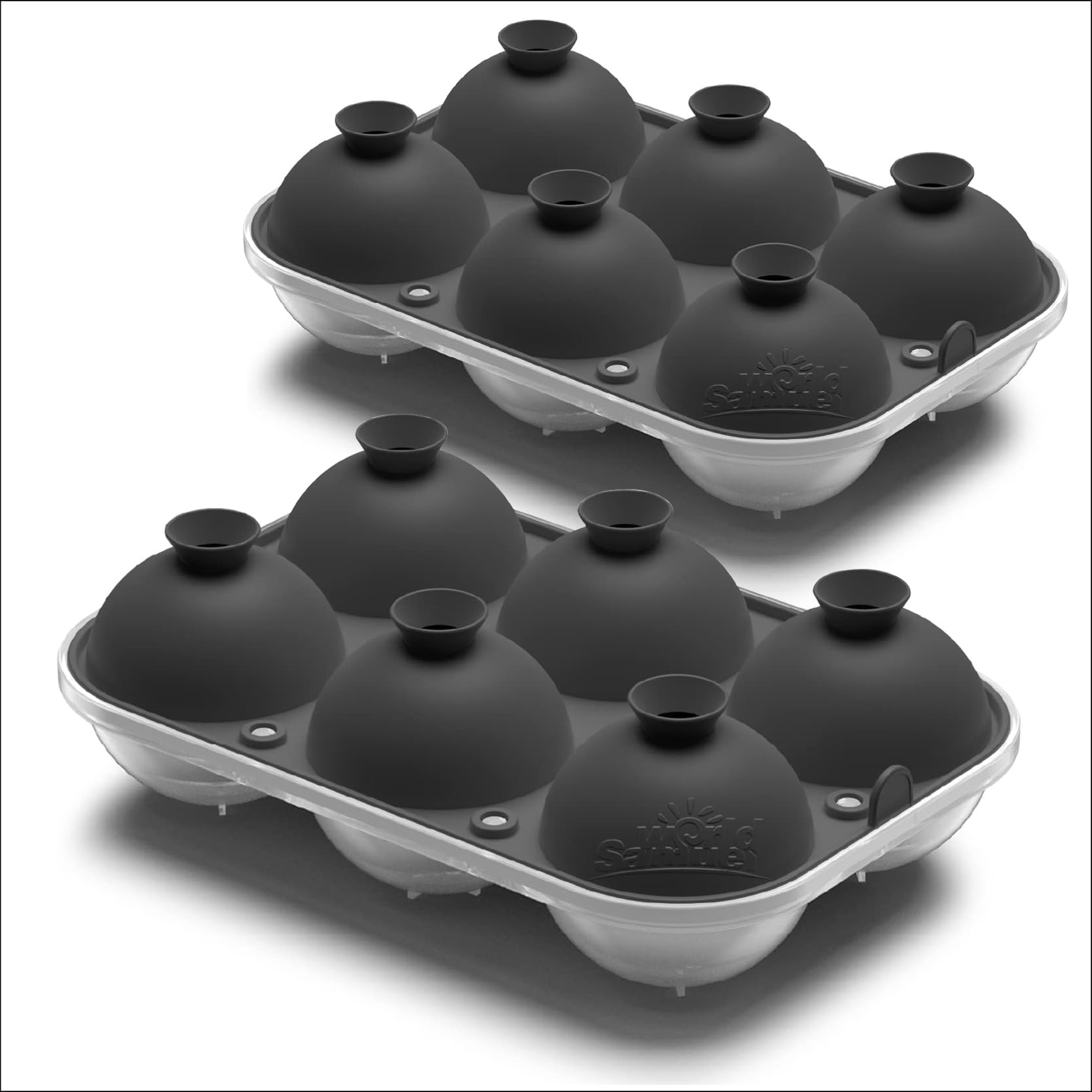 Amazon.com: Samuelworld Large Ice Ball Maker with Lid, 12 x 2.5 Inch ...
