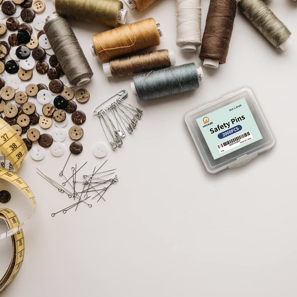 Snapklik.com : 1000 Pcs Assorted Safety Pins, 1.1 Inch Rust-Resistant ...