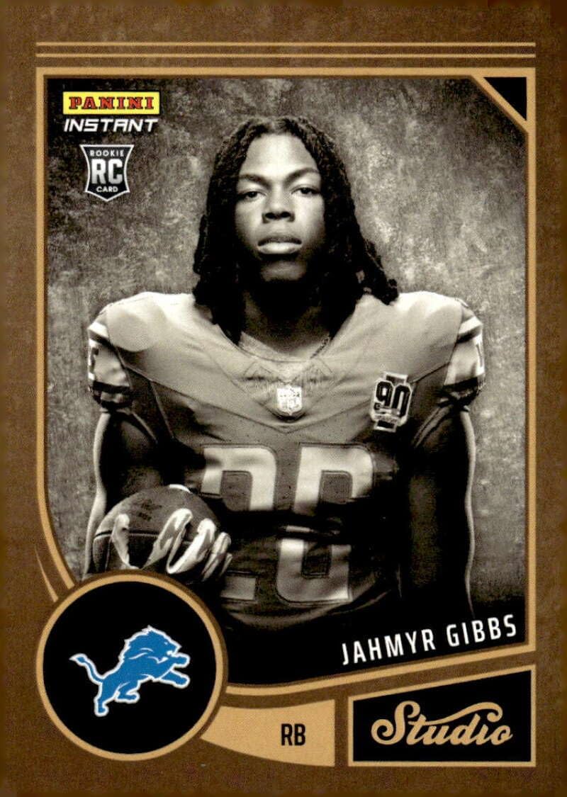 Amazon.com: JAHMYR GIBBS RC 2023 Panini Instant Studio ROOKIE PR:370#12 ...